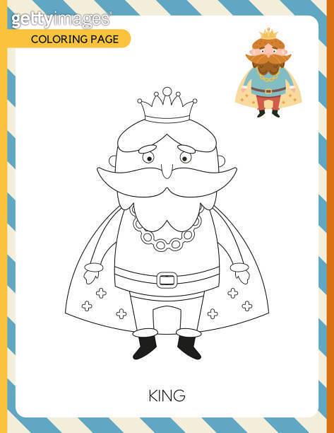 The king coloring kids activity book 이미지 (1494840203) - 게티이미지뱅크
