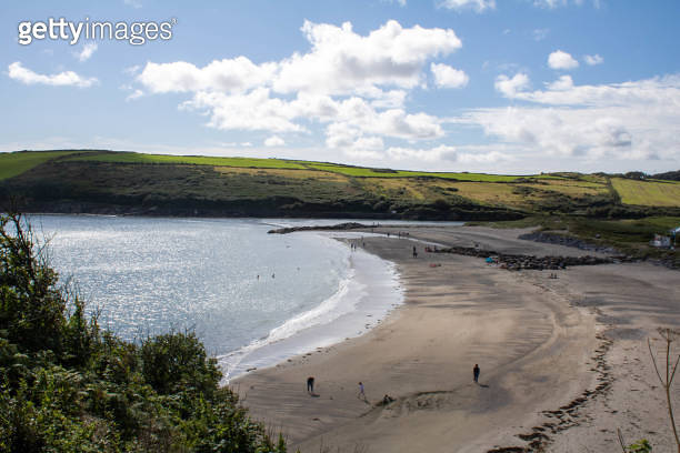 Summer afternoon on Warren Strand Beach in Rosscarbery West Cork ...