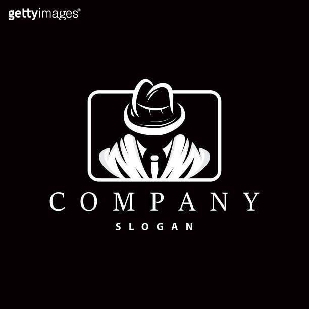 Mafia Logo Design, Tuxedo Suit Vector Detective, Illustration Template ...