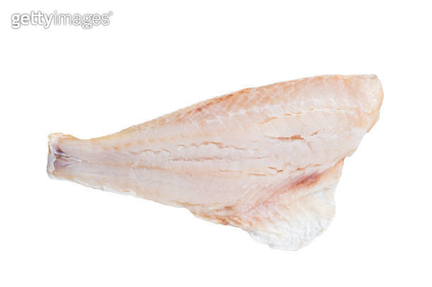 Raw red perch fillet, redfish fish meat. Isolated on white background ...