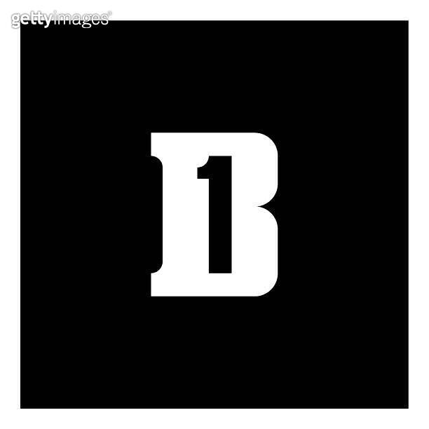 B1 - logo, design element or icon. 1B. Logotype with letter B and ...
