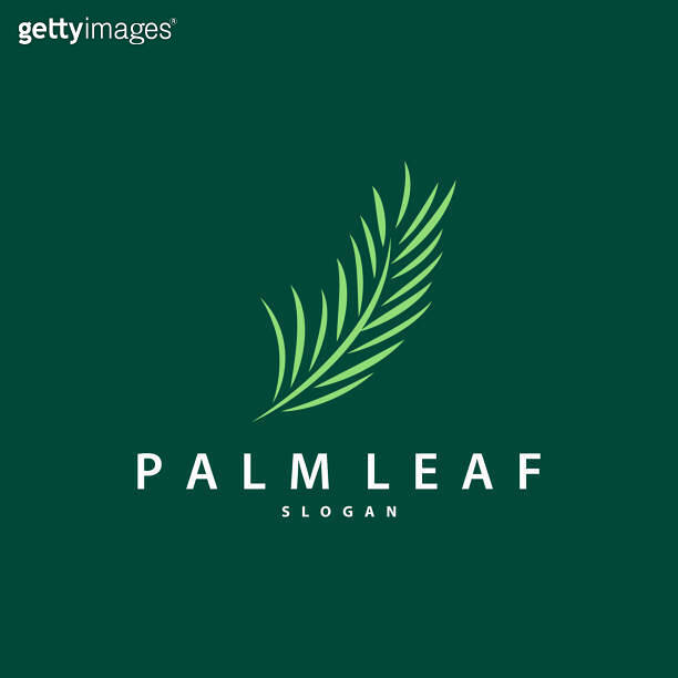 Palm Leaf Design Vector Simple Minimalist Symbol Illustration Template ...