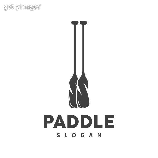 Paddle Logo, Boat Paddle Vector, Crossed Paddle Icon, Illustration ...