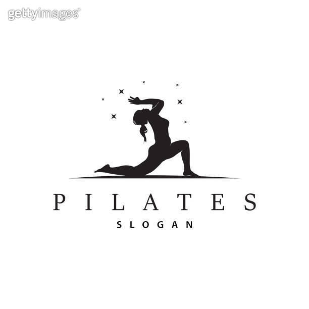 Pilates Pose symbol, Yoga symbol Design Vector Template Illustration ...