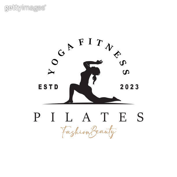 Pilates Pose symbol, Yoga symbol Design Vector Template Illustration ...