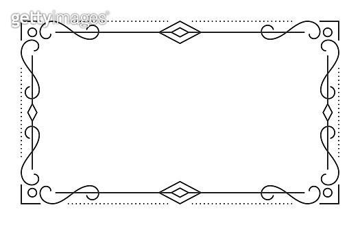 Vintage frame border divider separator black line 이미지 (1454583718) - 게티 ...