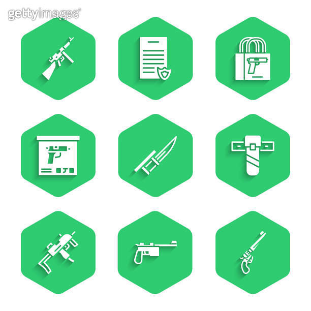 Set Bayonet on rifle, Mauser gun, Revolver, Knife holster, MP9I ...