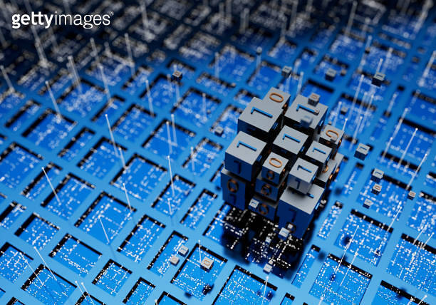 Digital technology cube data storage and electronic core 이미지 ...