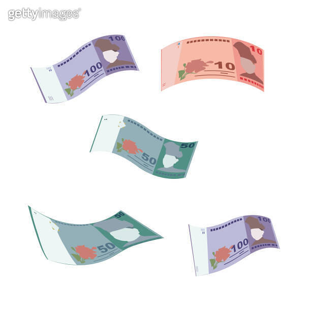 Malaysian Ringgit Vector Illustration. Malaysia money set bundle ...