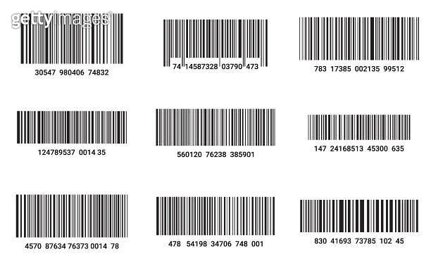 Bar code line numbers underneath set 이미지 (1515494375) - 게티이미지뱅크