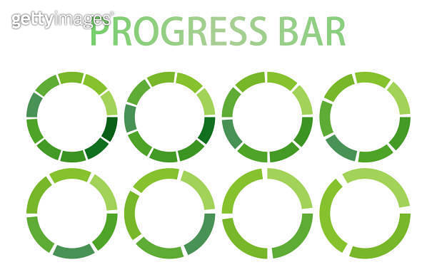 Simple green gradient progress bar, infographic 이미지 (1749558187) - 게티이미지뱅크