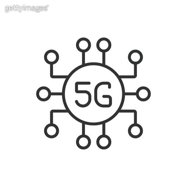 5G sign icon line design. 5g, symbol, sign, icon, mobile, technology ...