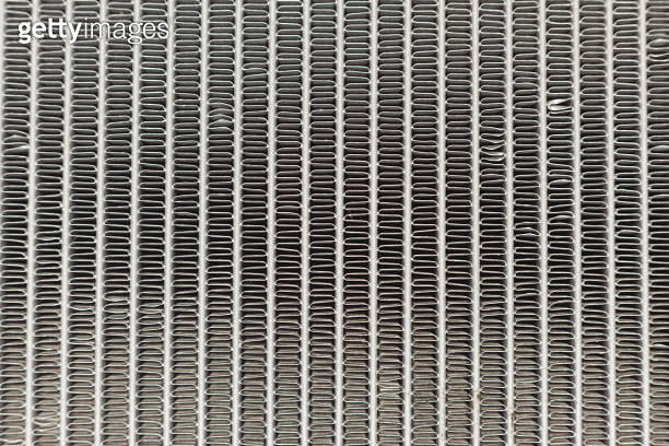 Texture of Car aluminum Heat Exchanger. Air Heater radiator for high ...