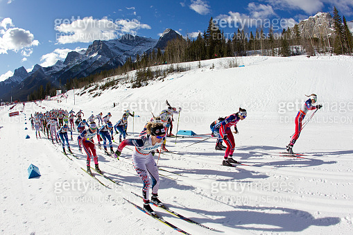 Women's World Cup Cross-Country Ski Race at the Canmore Nordic Centre ...