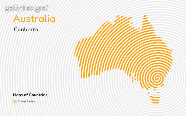 Creative map of Australia. Political map. Canberra. 이미지 (1698779435 ...