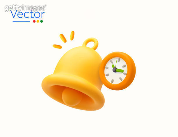 3d reminder, schedule alert, time to do something banner concept. 3d ...