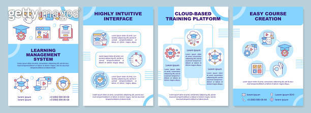 Learning management system guideline blue brochure template (1453810960 ...