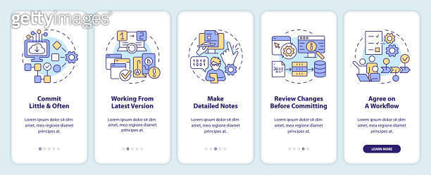 Source Code Management Best Practices Onboarding Mobile App Screen