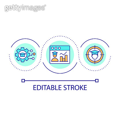 Student progress tracking loop concept icon 이미지 (1454344355) - 게티이미지뱅크