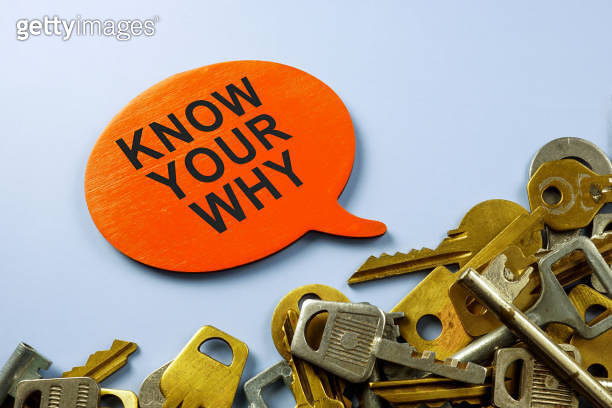 Know your why inspirational concept. Keys and speech bubble. 이미지 ...