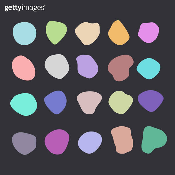 Random shapes, organic color blobs of irregular shape (1468444269) - 게티 ...
