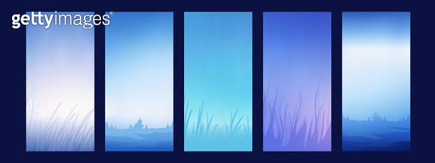 Abstract soft color vertical background set. Modern screens for mobile ...
