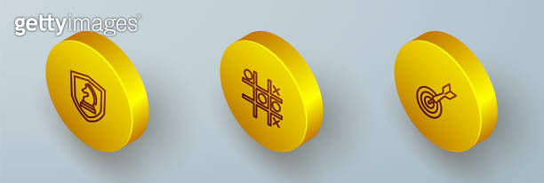 Set Isometric line Chess, Tic tac toe game and Classic dart board and ... Set Isometric line Chess, Tic tac toe game and Classic dart board and ...