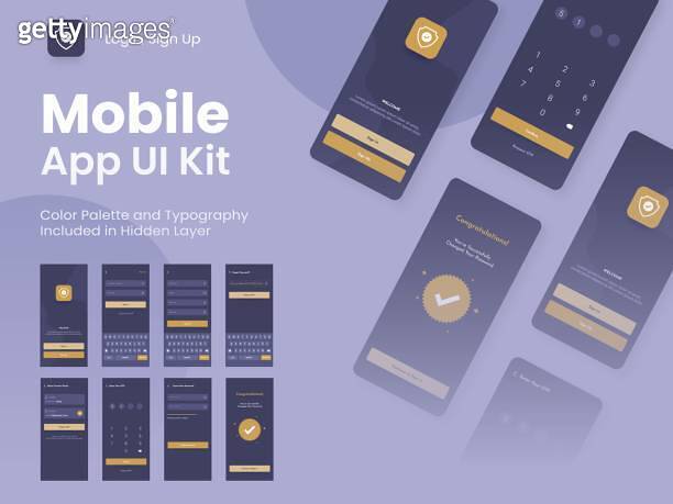 Wireframe UI, UX, GUI Layout With Different Login Screens Including ...