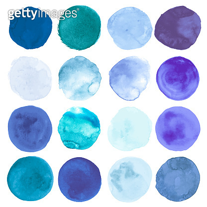 Fresh Watercolor Dots. Isolated Hand Paint Drops on Paper. Art Stains ...