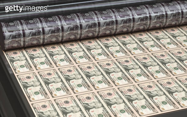 10$ Front Banknote Money Printing House, Financial Concept 이미지 ...