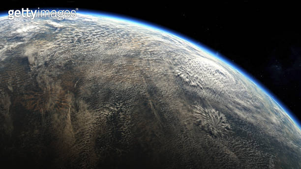 Realistic render of the earth seen from space.Elements of this image ...