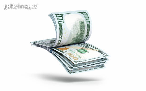 $100 Banknote, Object + Shadow Clipping Path 이미지 (1500891763) - 게티이미지뱅크