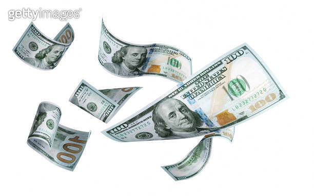 $100 Banknote Flying, Object Clipping Path (1499014536) 일러스트, 무료 일러스트 ...