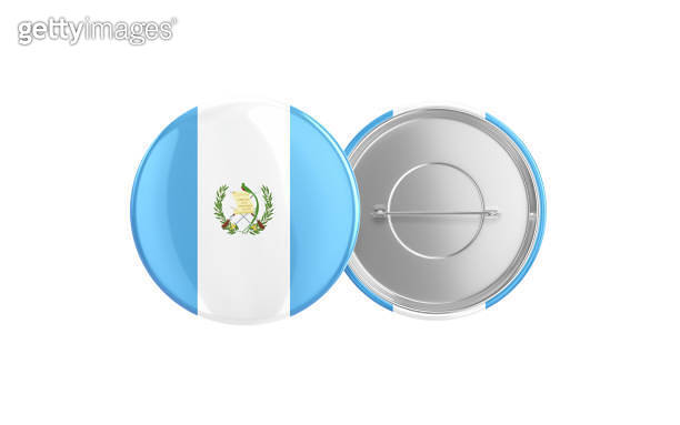 Guatemala Flag Badge Pin Mocap, Front Back Clipping Path (1806031393 ...