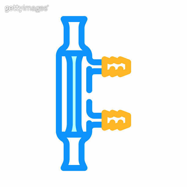 water condenser chemical glassware lab color icon vector illustration ...