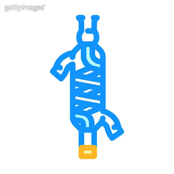 fractionating column chemical glassware lab color icon vector ...