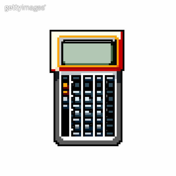 math calculator device game pixel art vector illustration 이미지 ...