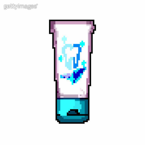 healthy toothpaste game pixel art vector illustration (1489383734) - 게티 ...