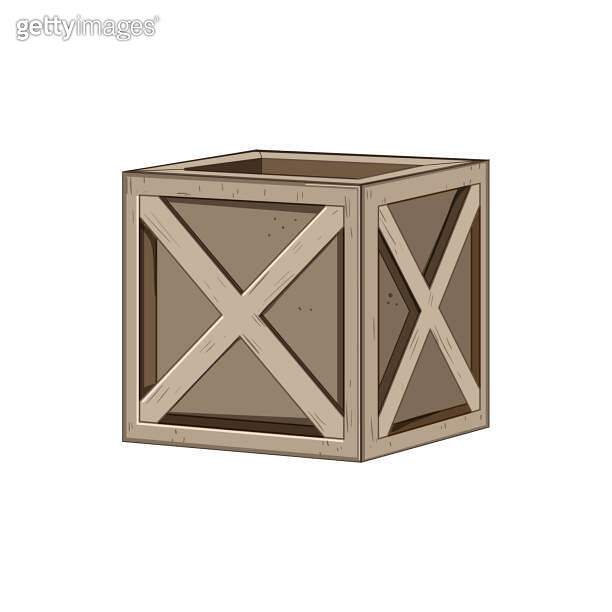 empty wooden crate cartoon vector illustration (1659002331) 일러스트, 무료 ...
