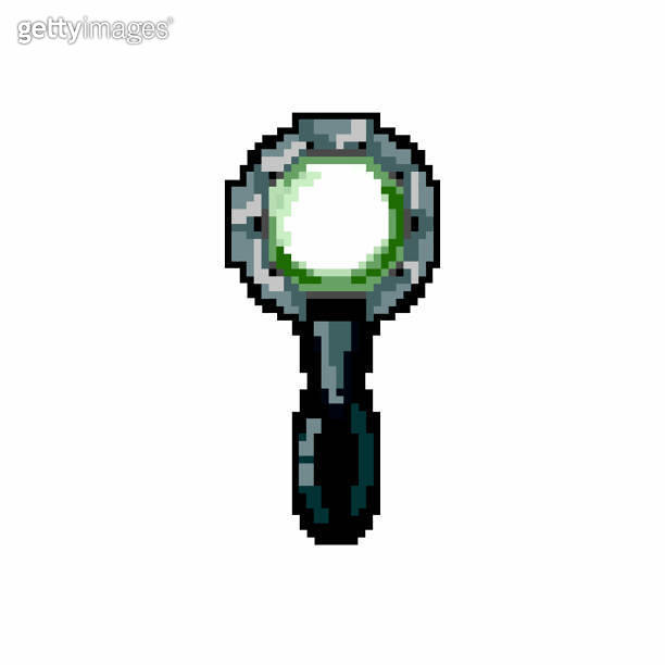 lens magnifying glass game pixel art vector illustration 이미지 ...