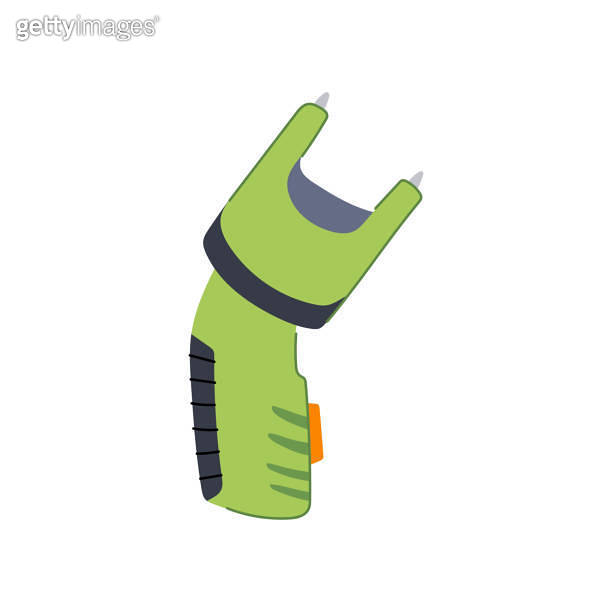 shock taser gun cartoon vector illustration (1856815413) - 게티이미지뱅크