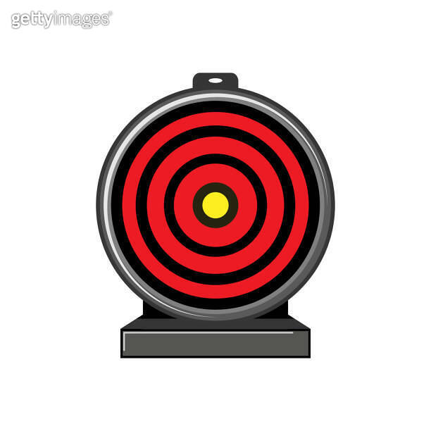 range shooting target cartoon vector illustration (1481127515) - 게티이미지뱅크