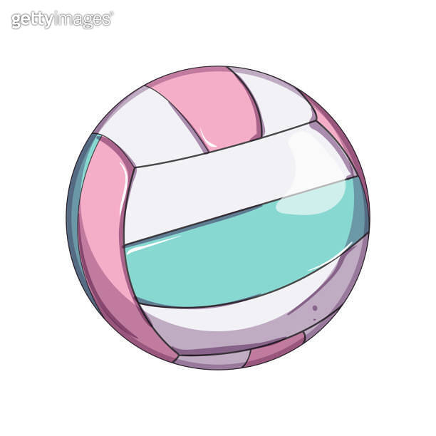 team volleyball ball cartoon vector illustration 이미지 (1659046115) - 게티이미지뱅크