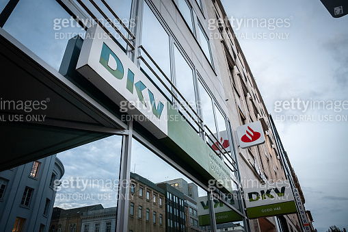 Logo of DKV Deutsche Krankenversicherung on their office for Aachen ...