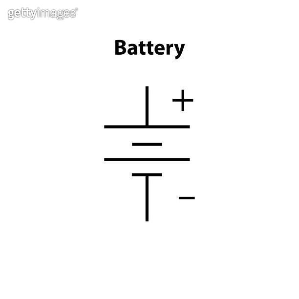 Battery. electronic symbol of open switch Illustration of basic circuit ...