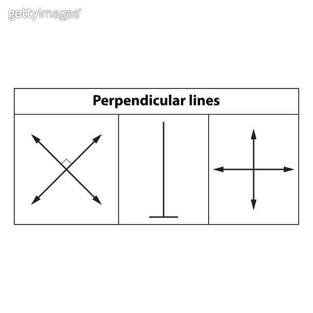 2D shapes basic Lines. Perpendicular lines. vector illustration. on white background 이미지 ...