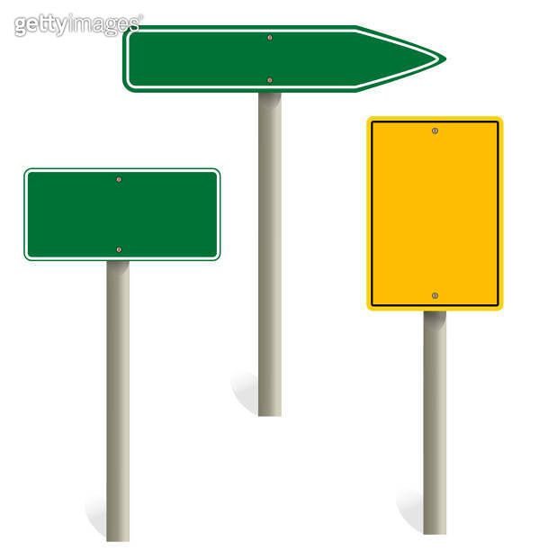 road sign blank template. Road sign set traffic blank sign mockup blank ...