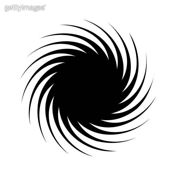 Abstract graphic spirals: Circular movement, radial dynamic swirls set ...
