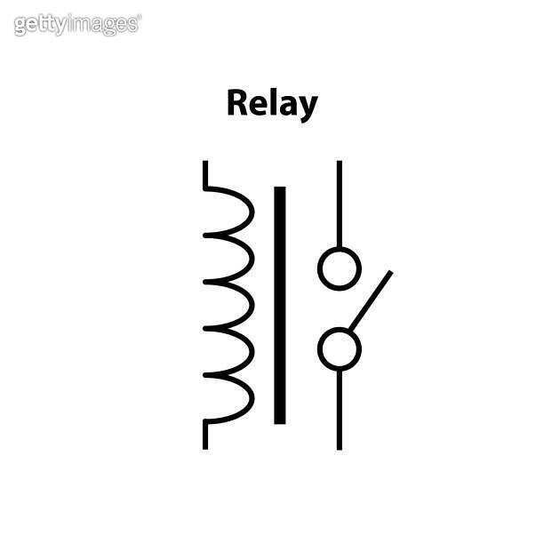 Relay. electronic symbol. Illustration of basic circuit symbols ...