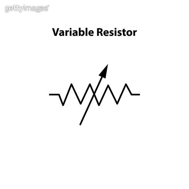 Variable Resistor. electronic symbol. Illustration of basic circuit ...